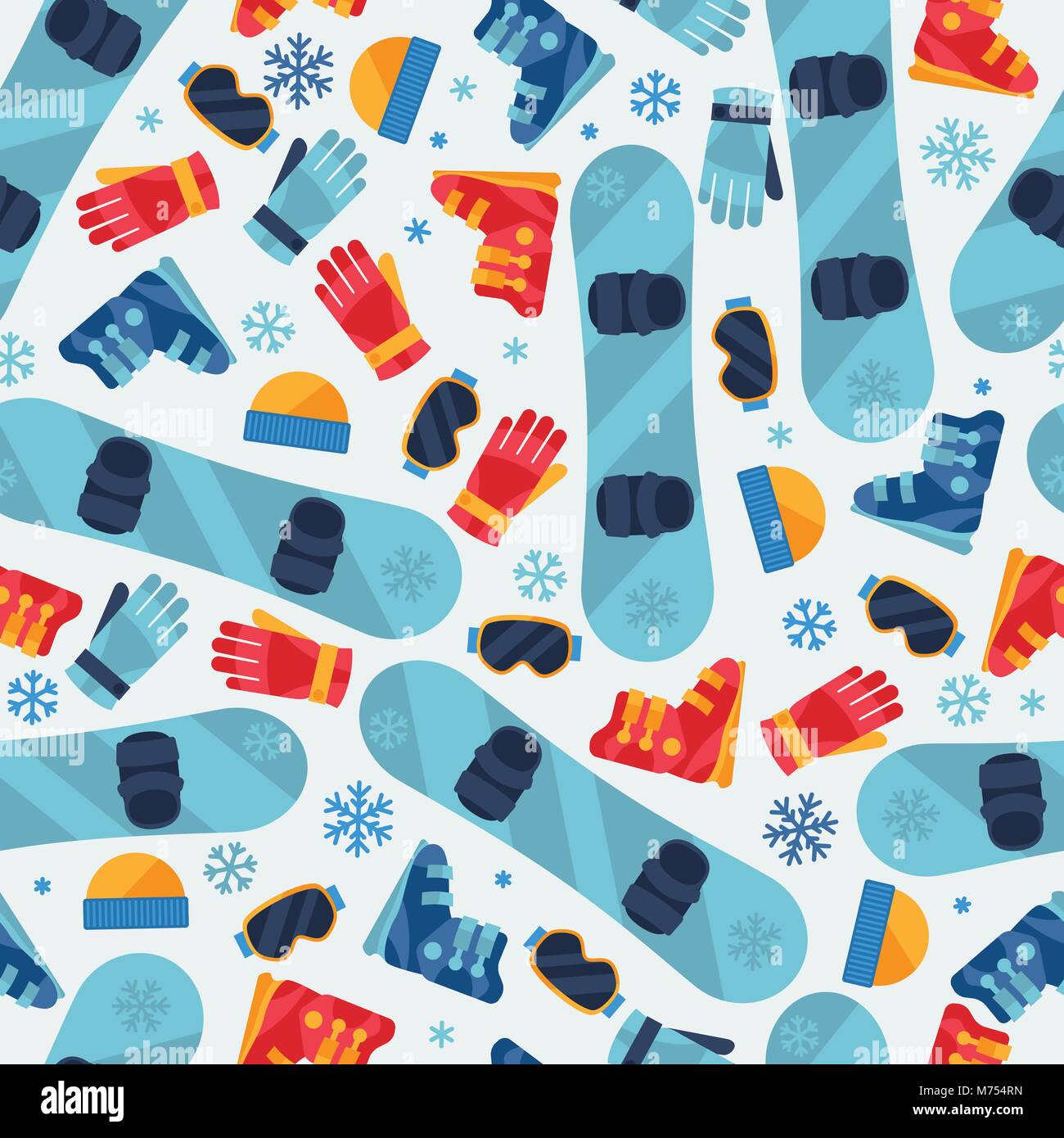 Winter sports fun flat Stock Vector Images - Alamy