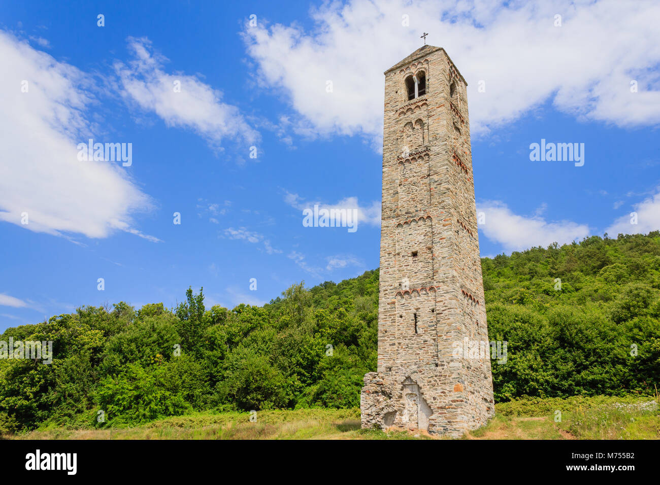 the solitary medieval stone bell tower of Saint Martin called "The ...