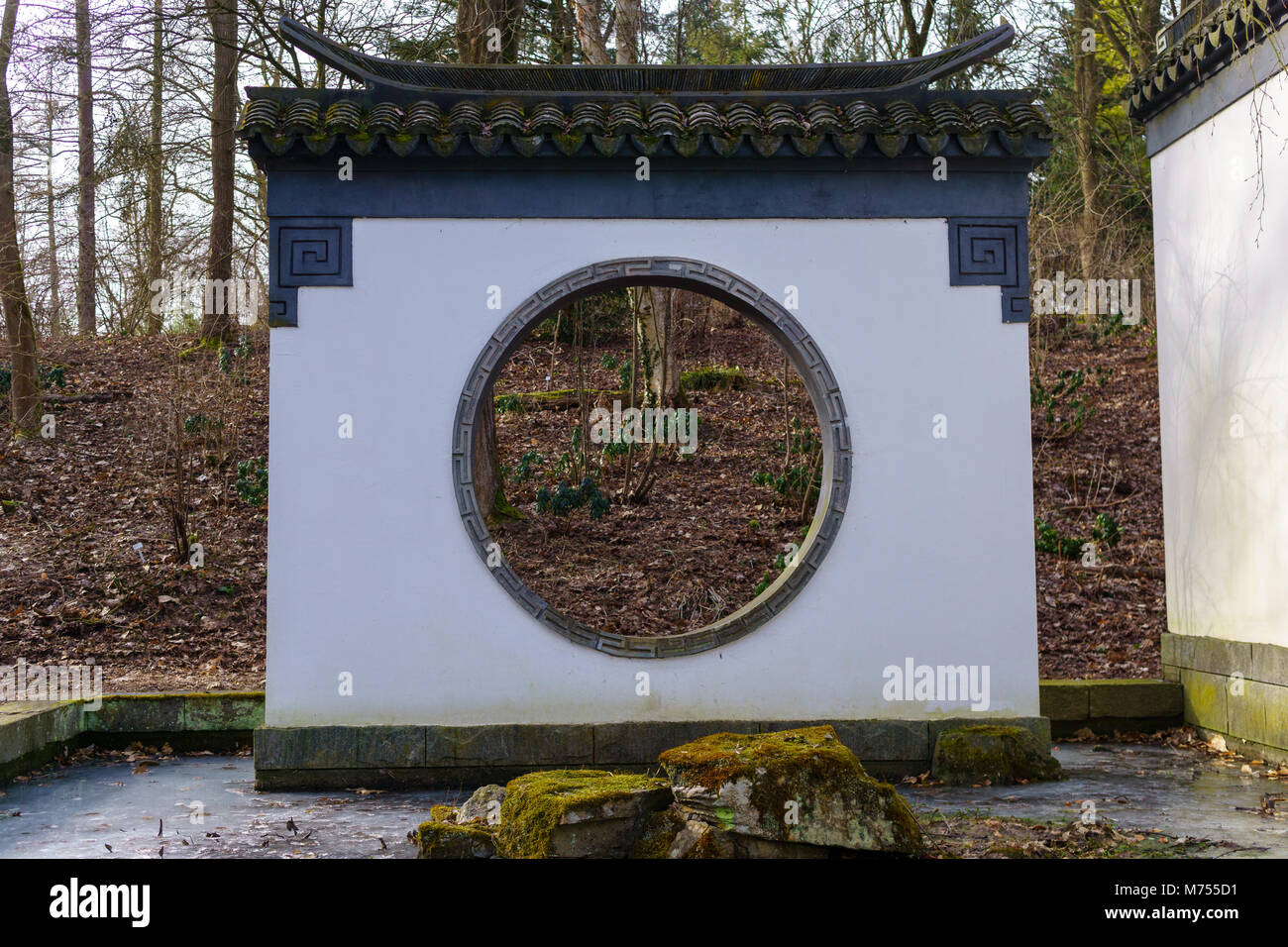 round window in china at chinese garden Stock Photo - Alamy