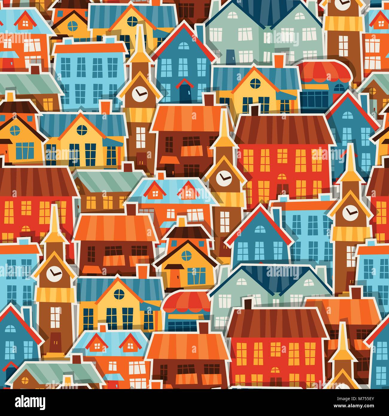 Cityscape sticker Stock Vector Images - Alamy