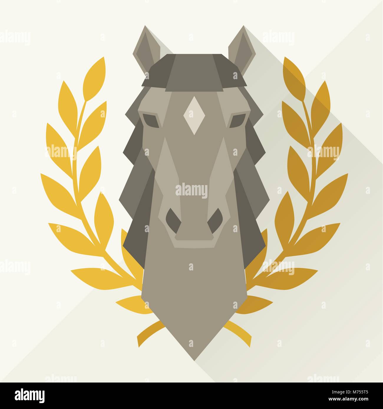 Geometric shape horse stallion mustang hi-res stock photography and ...