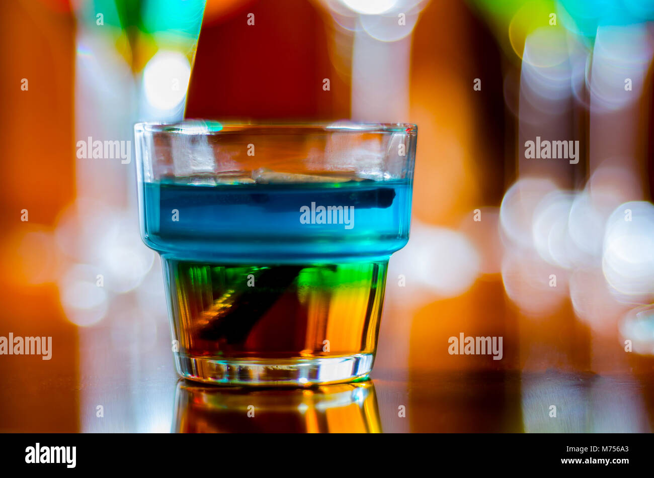 Tasty and colorful drinks based on various alcohols, syrups and ...