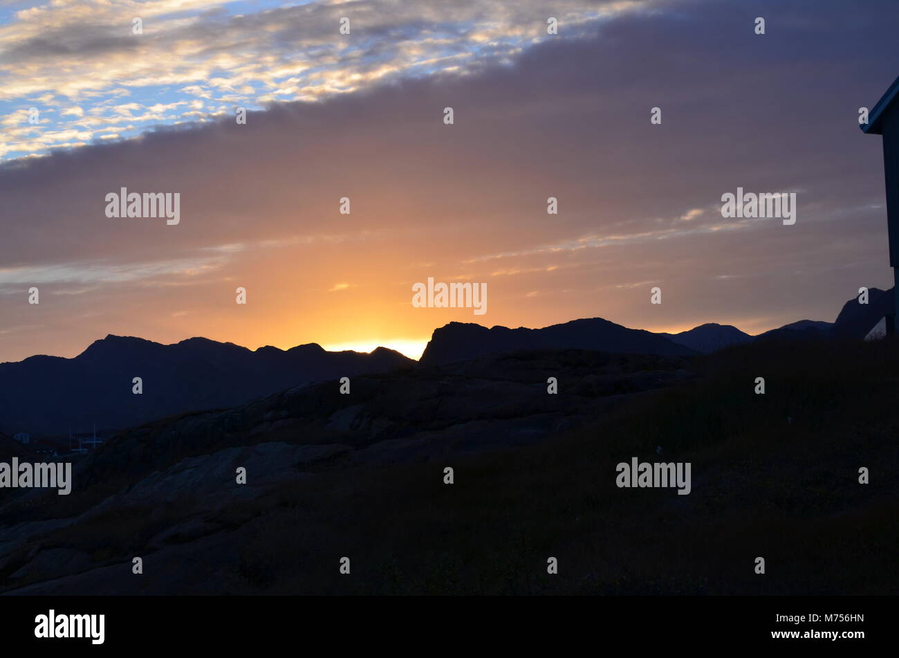 sunrise in Sisimiut Stock Photo - Alamy