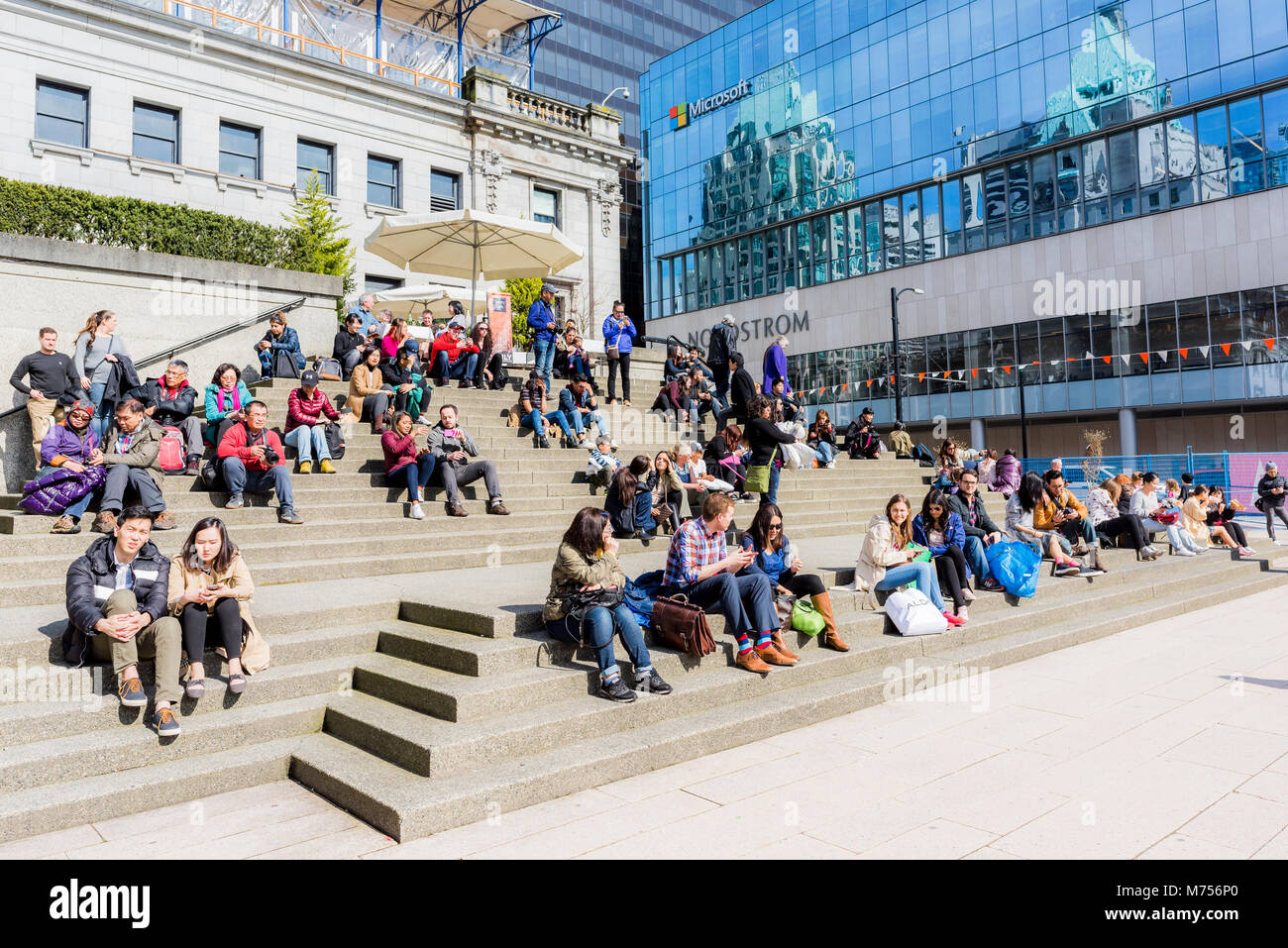Robson square vancouver british columbia hi-res stock photography and ...