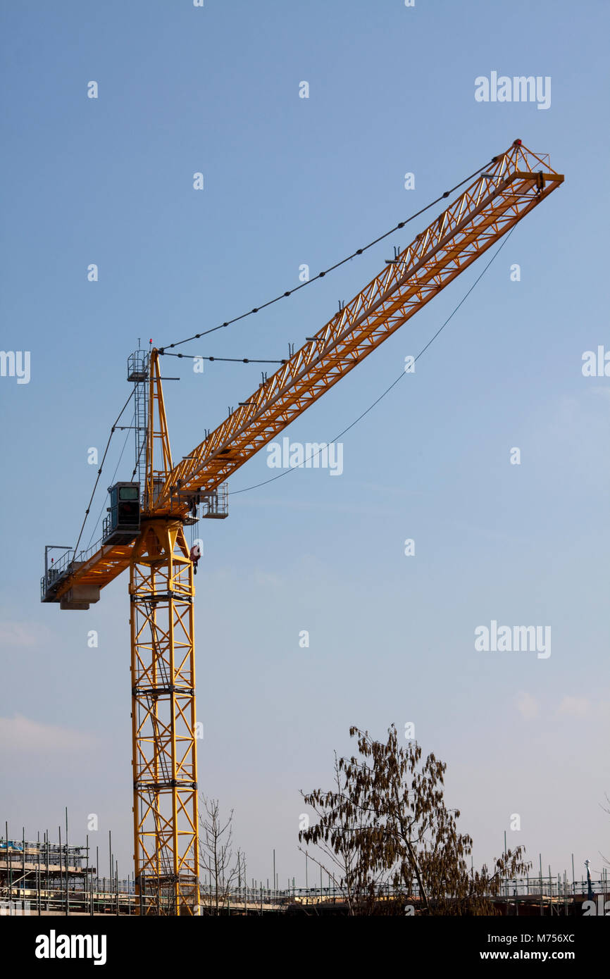 Tower Crane on building site Stock Photo - Alamy