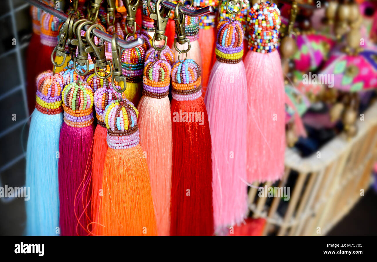 hand made fabric key chain Stock Photo - Alamy