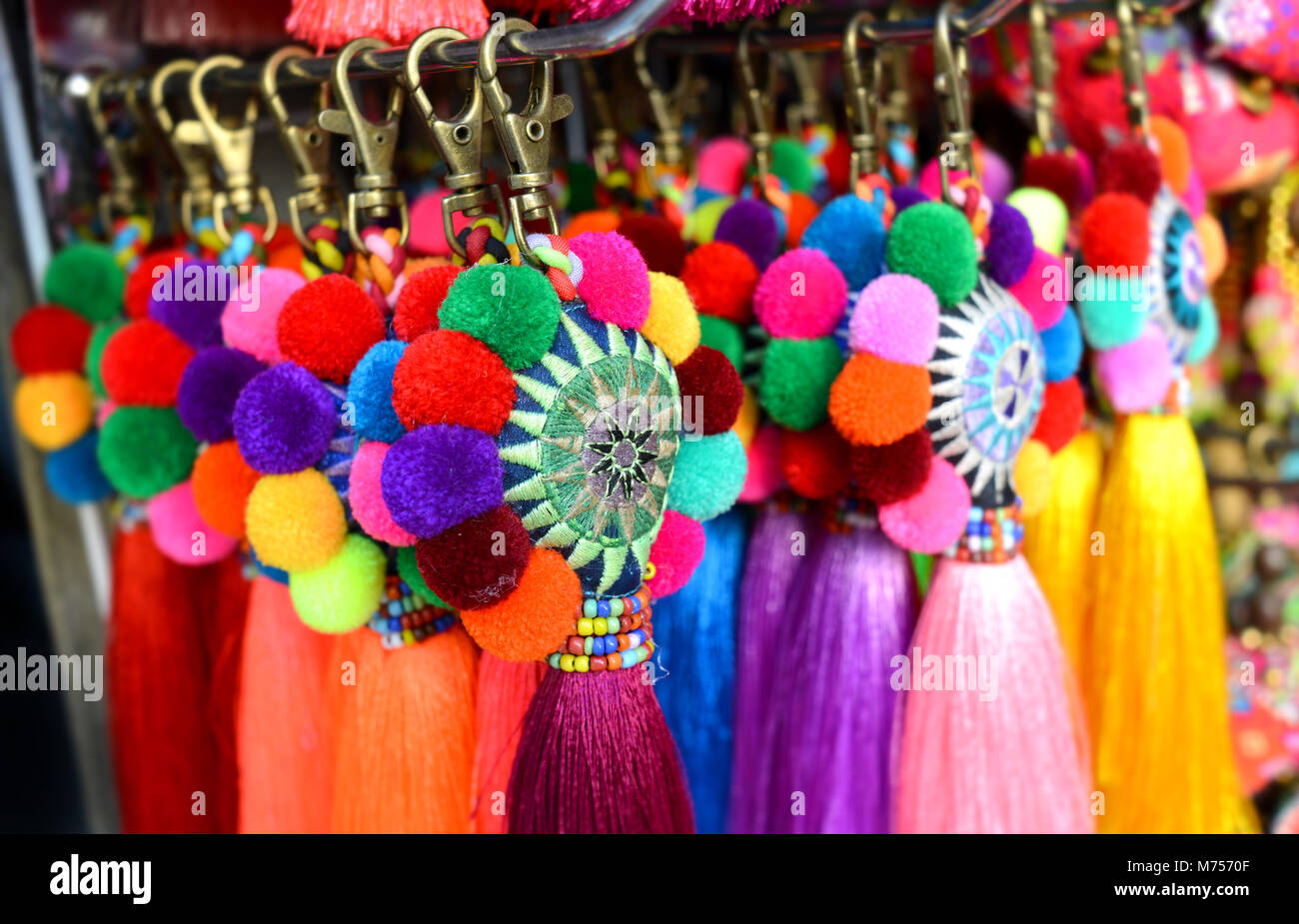 hand made fabric key chain Stock Photo - Alamy
