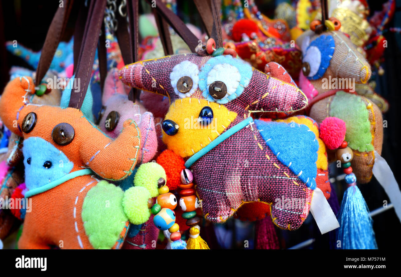 hand made buffalow fabric key chain Stock Photo - Alamy