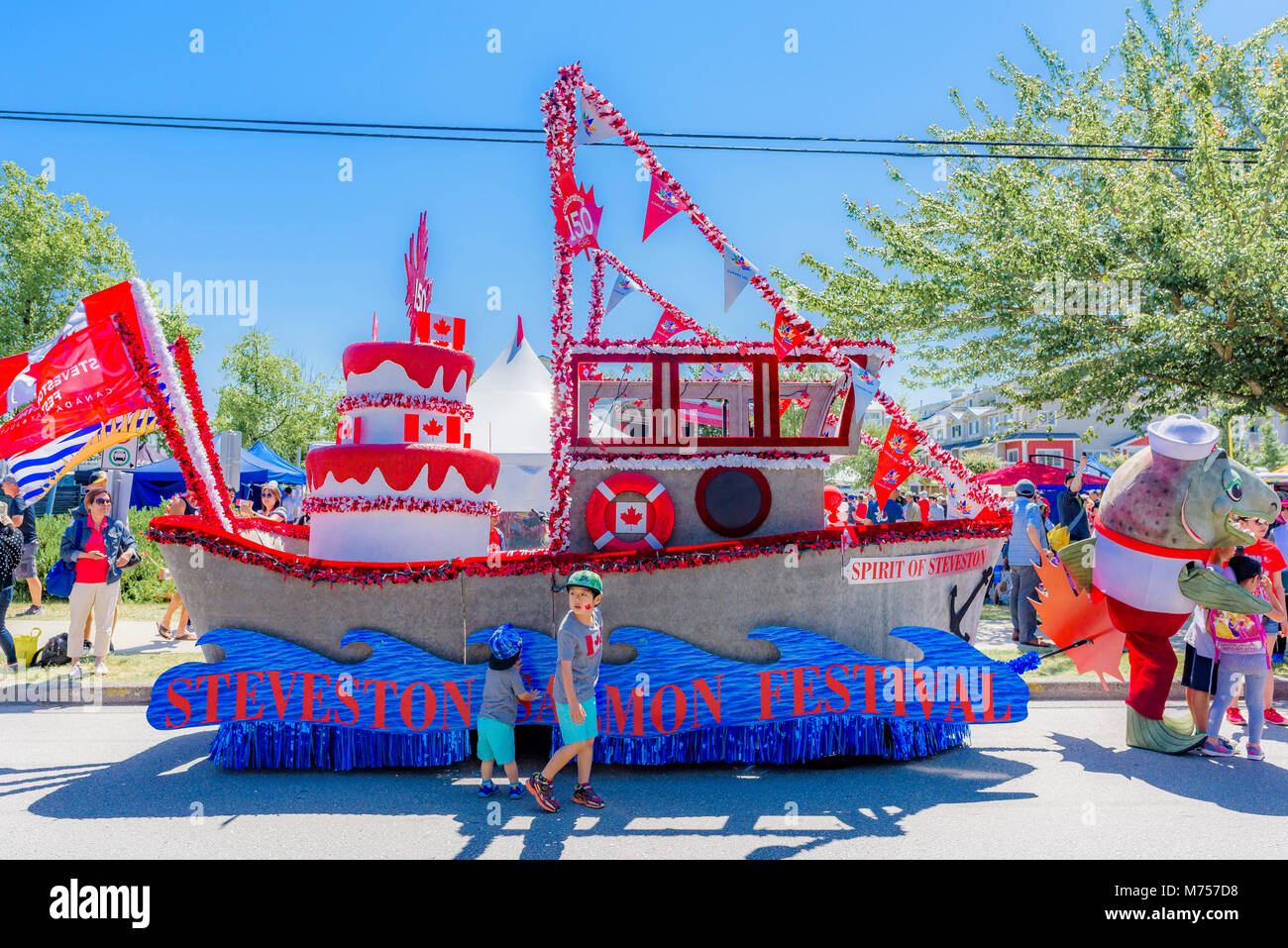 Steveston Salmon Festival float, Village of Steveston, Richmond ...