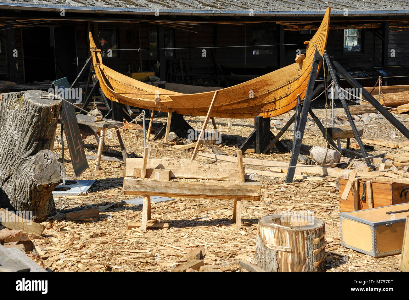 Viking ship museum vikingeskibsmuseet in roskilde hi-res stock ...