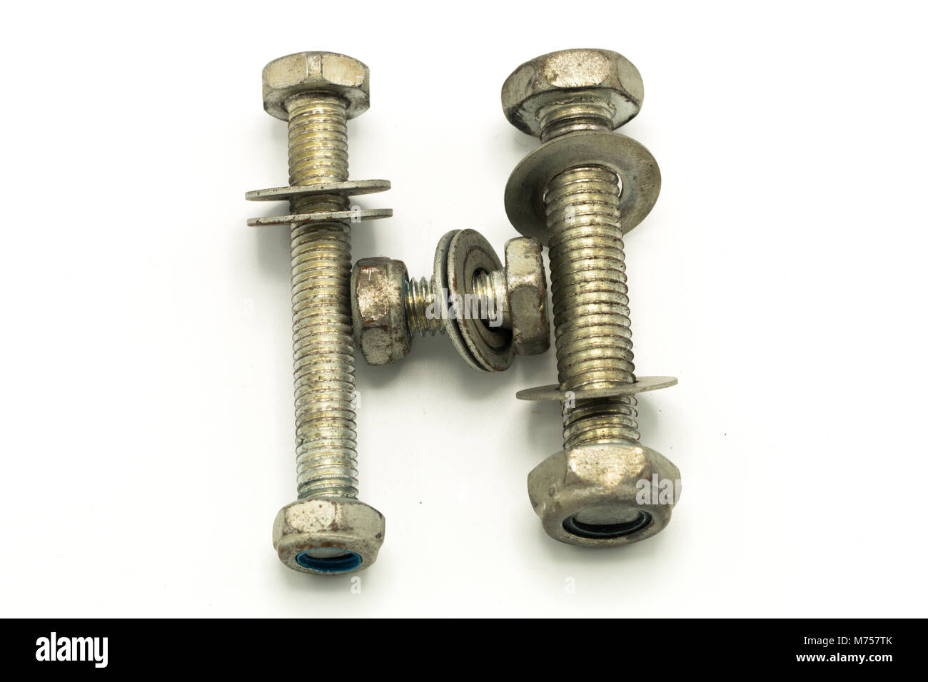 English alphabet of nut, isolated on white background, front view from ...