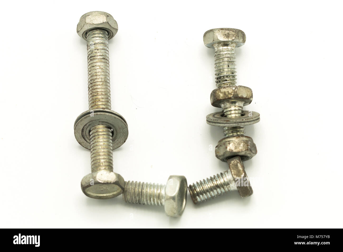 English alphabet of nut, isolated on white background, front view from ...