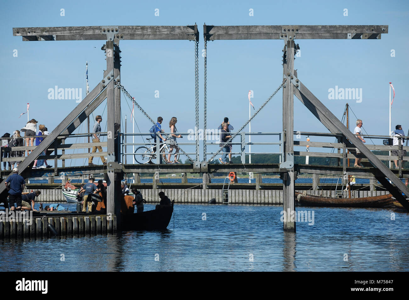 Wooden drawbridge between Museumsøen (Museum island) and ...