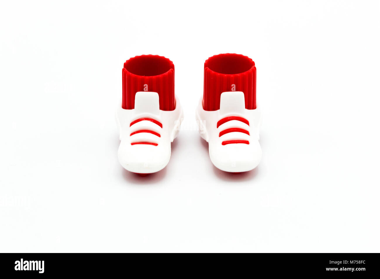 plastic toy isolated on white background. It copy space and selection ...