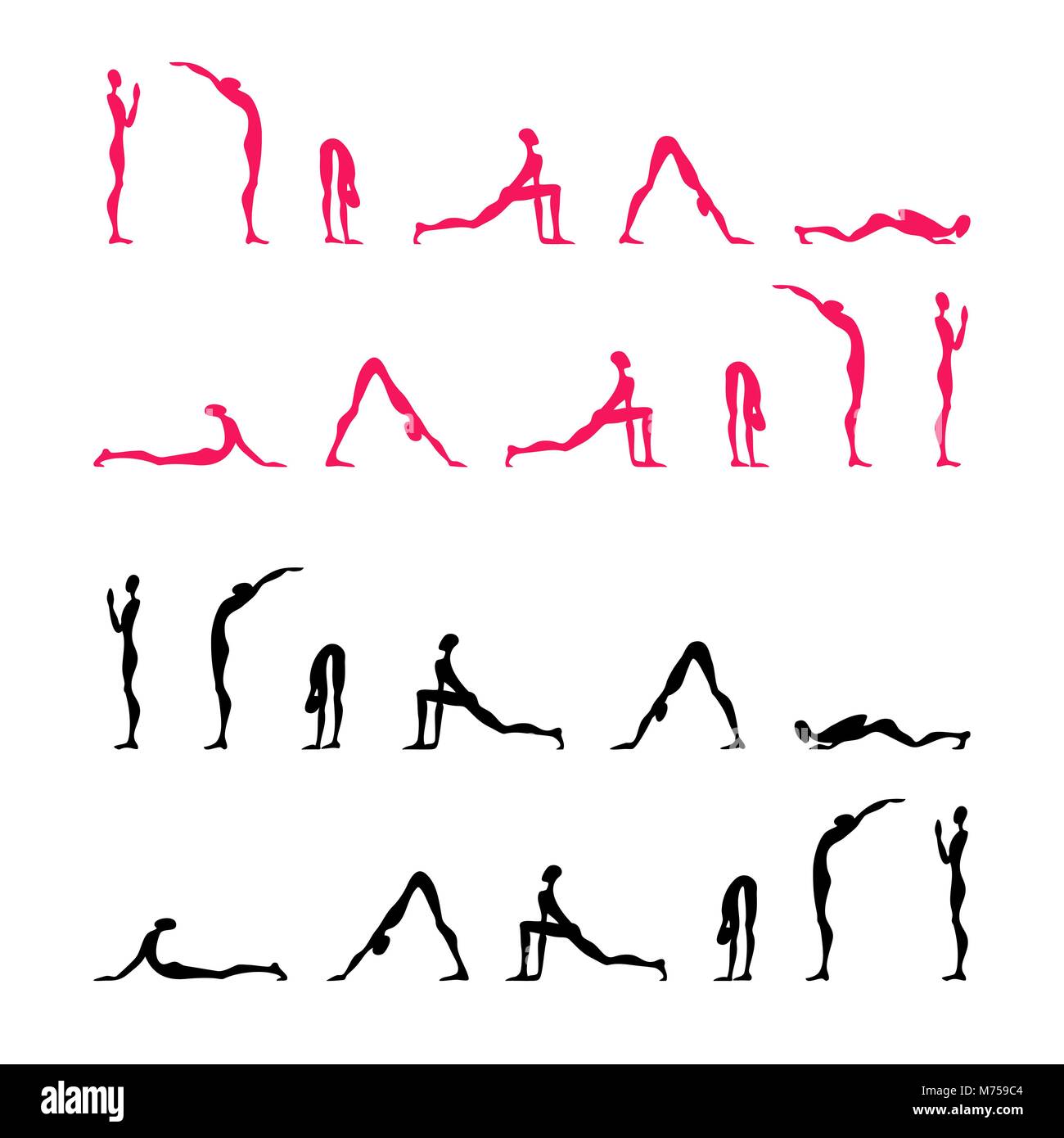 Namaskar position Stock Vector Images - Alamy