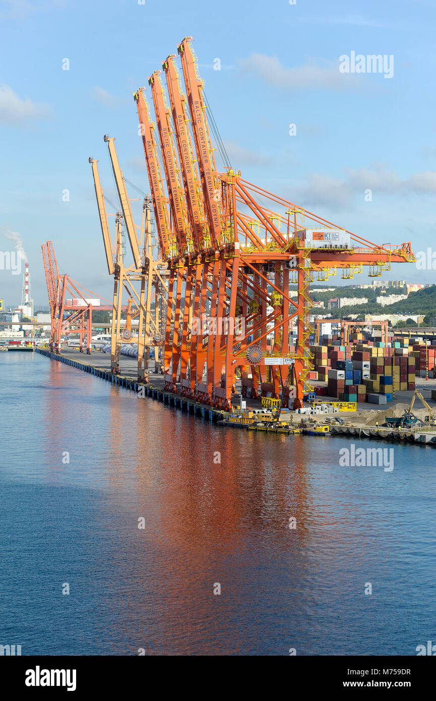 Baltic Container Terminal in Gdynia, Poland. August 10th 2015 ...