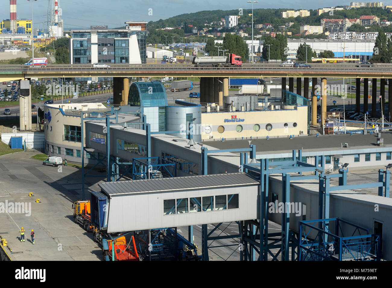 Karlskrona Stena Line Ferry Terminal in Gdynia, Poland. August 10th ...
