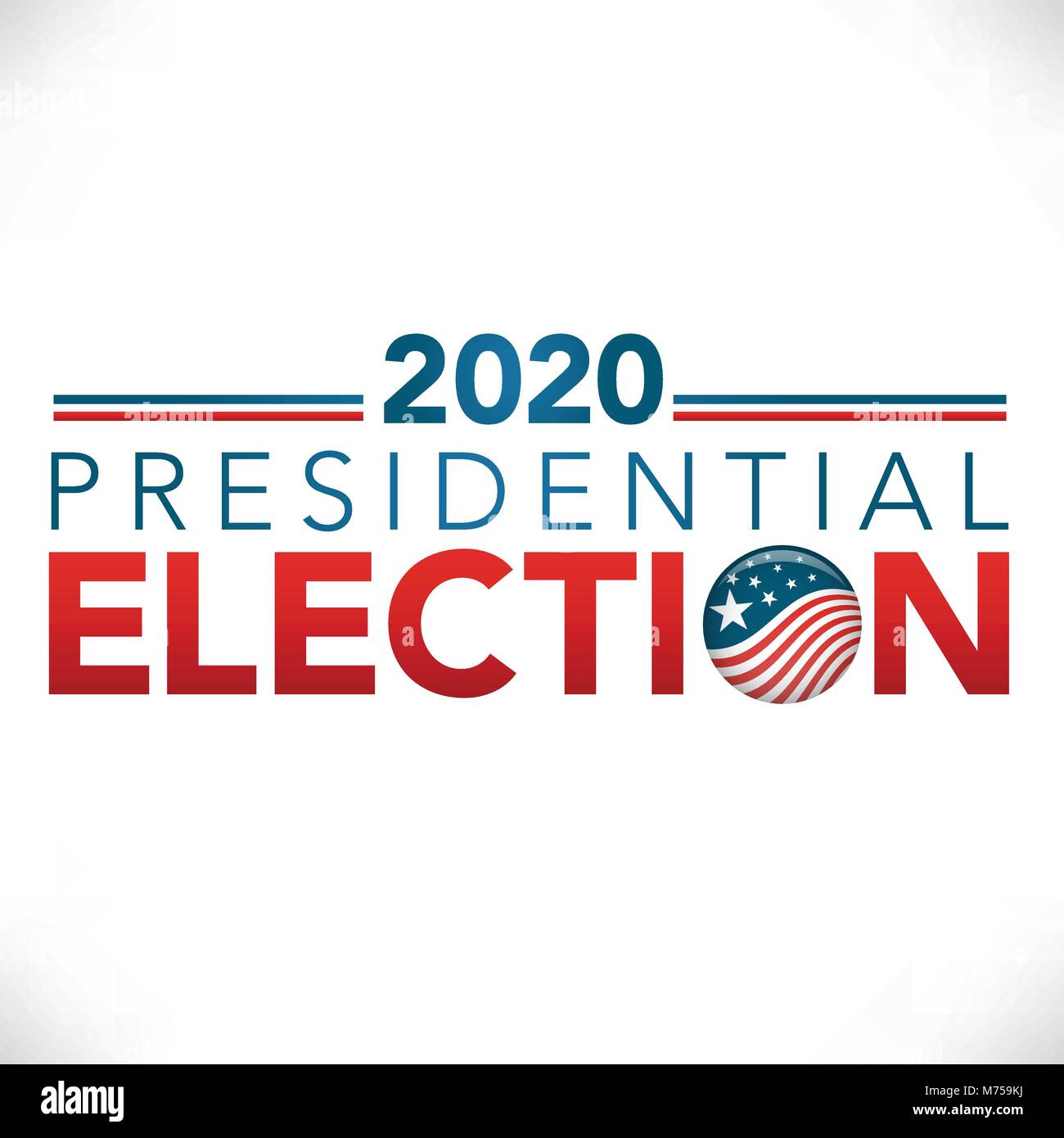 Election header banner w Vote 2020 with Patriotic Stars and Stripes ...