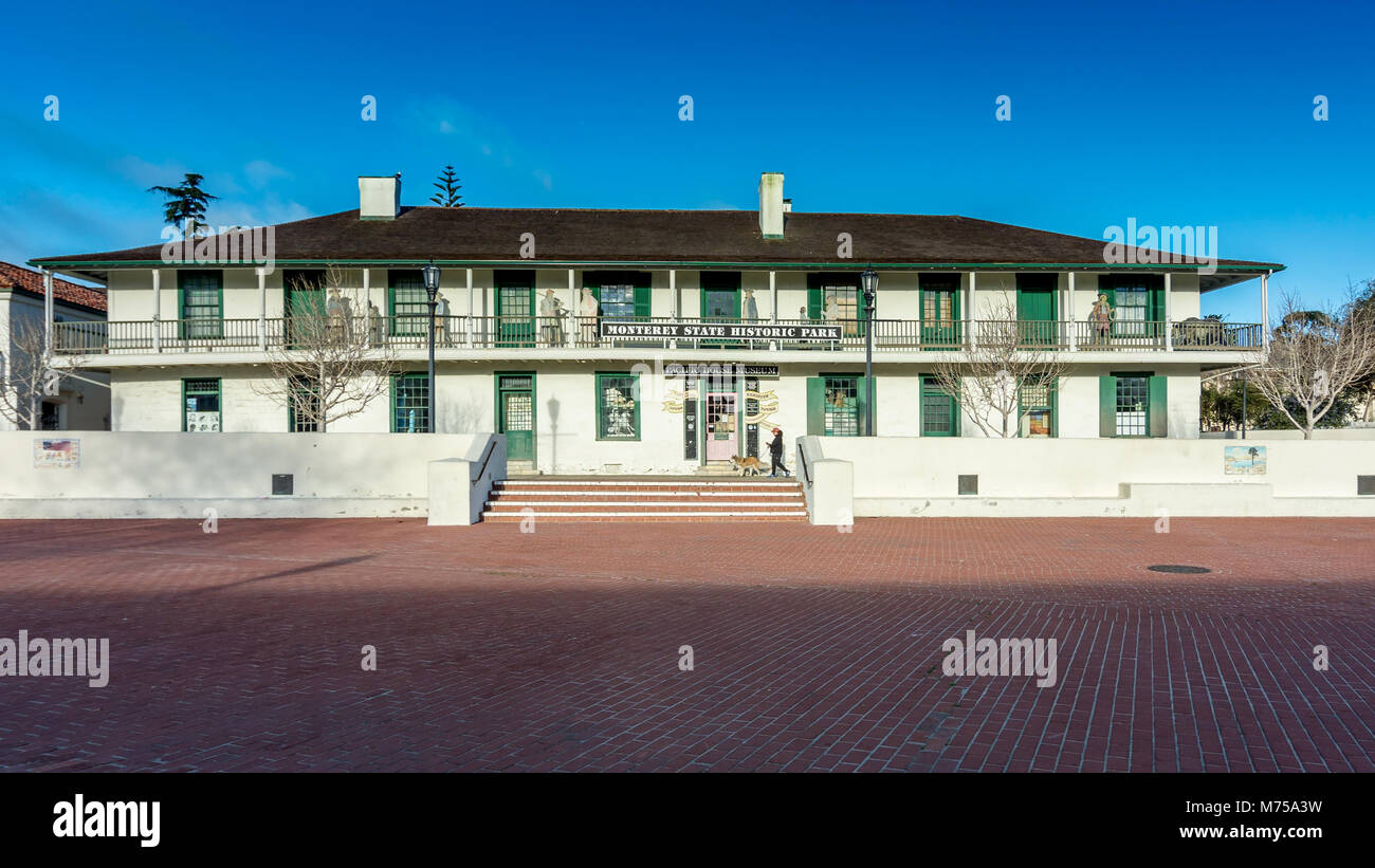 Monterey, CA -18 February 2018. The Monterey State Historic Park is ...