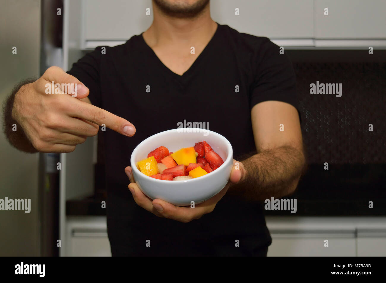 White man holding a bowl hi-res stock photography and images - Alamy