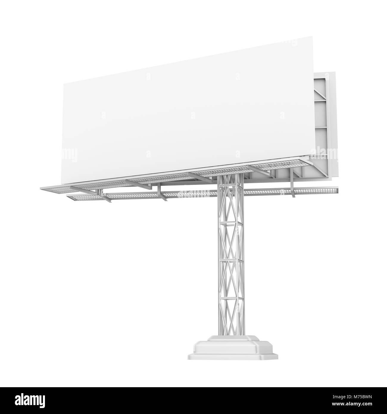 Blank White Billboard Isolated Stock Photo - Alamy