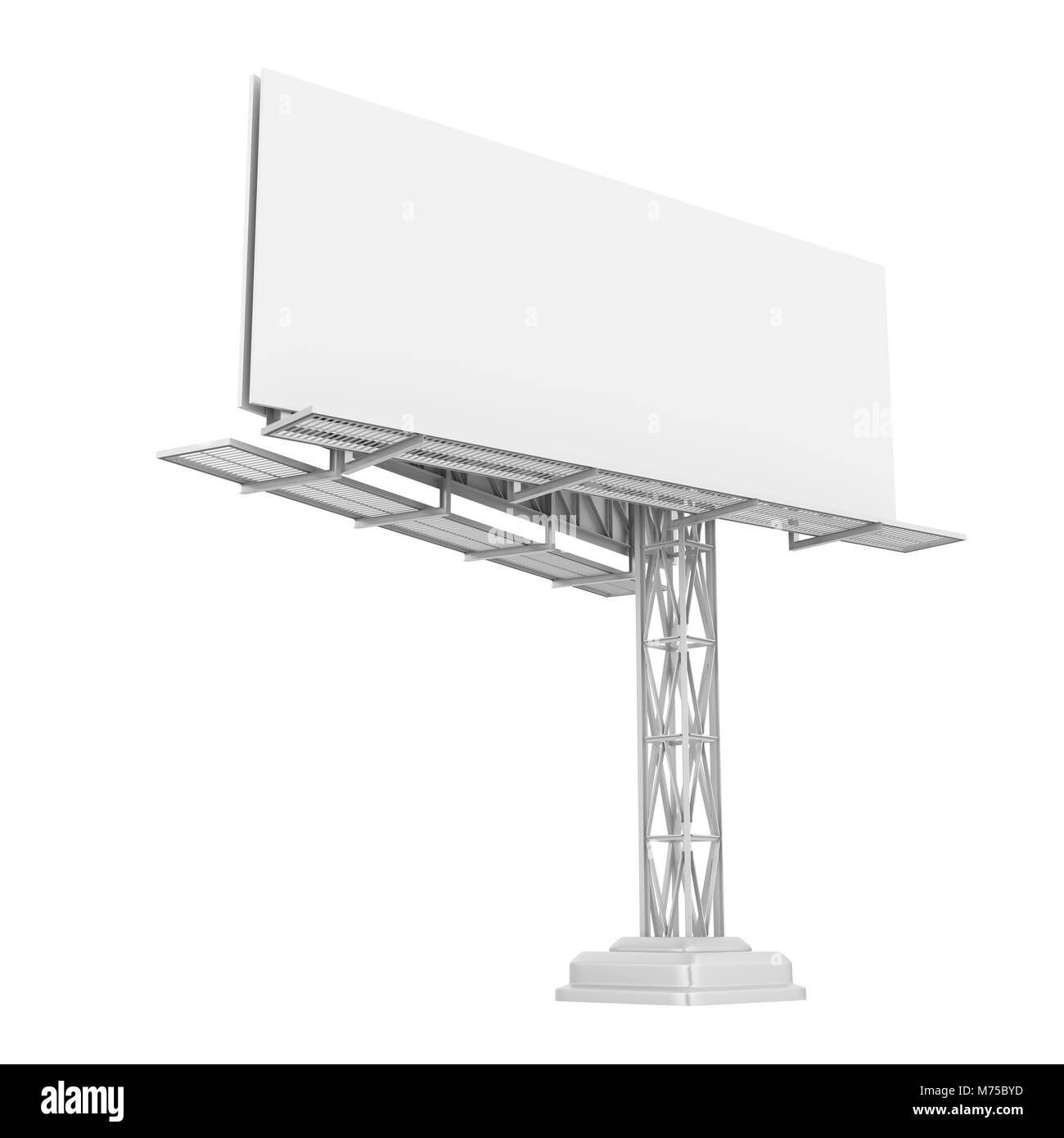 Blank White Billboard Isolated Stock Photo - Alamy