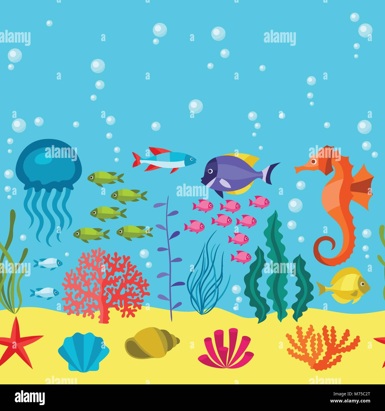 Tropical water animal Stock Vector Images - Alamy