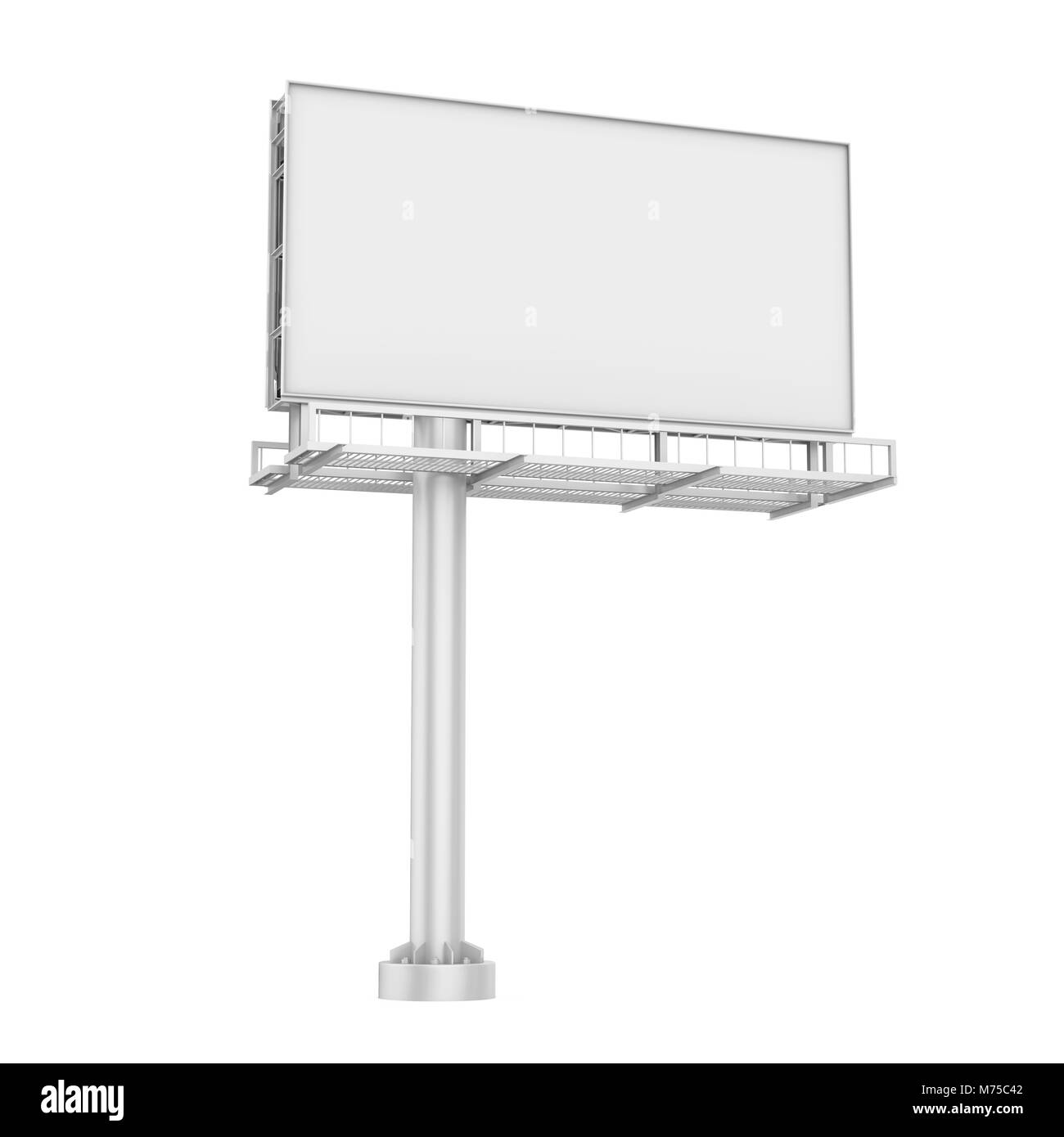 Blank White Billboard Isolated Stock Photo - Alamy