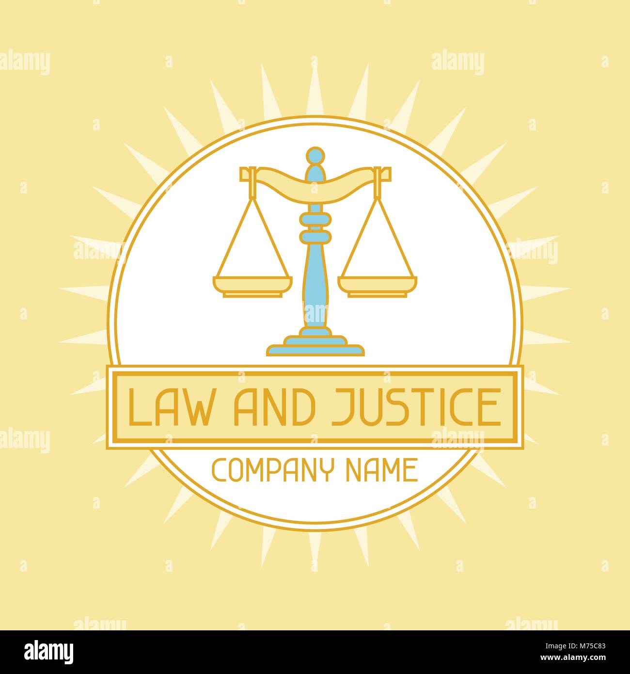 Law and justice company name concept emblem Stock Vector Image & Art ...