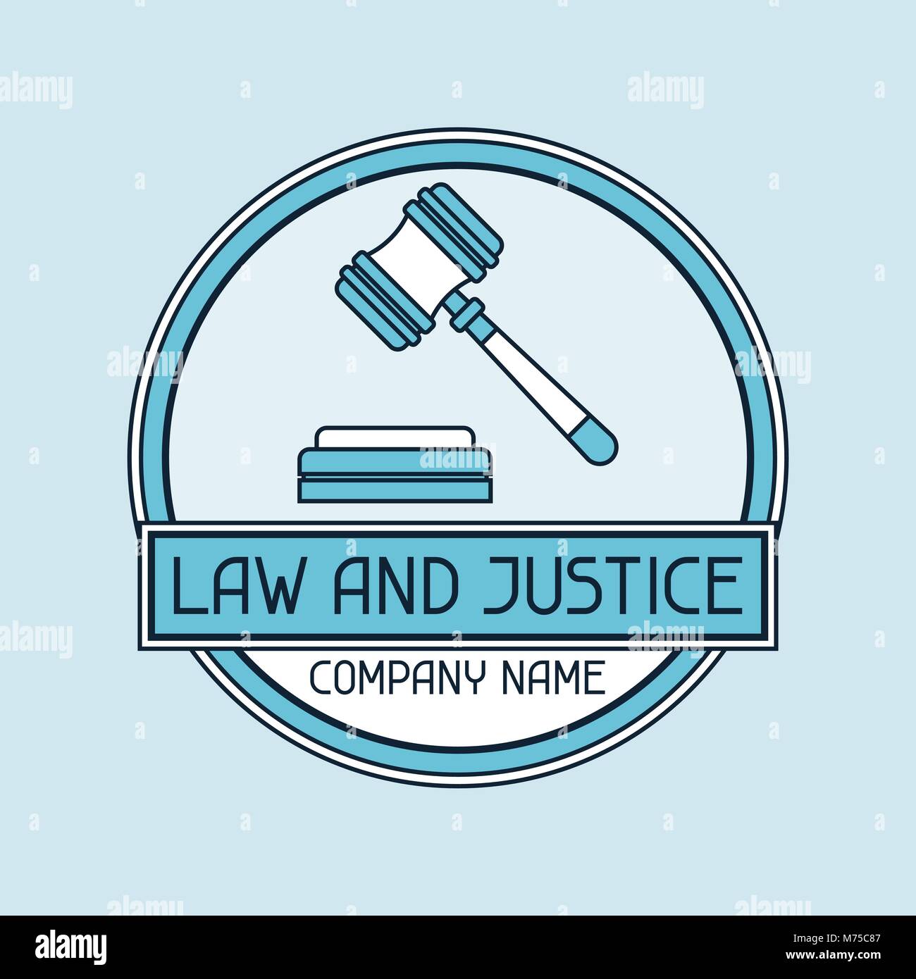 Law and justice company name concept emblem Stock Vector Image & Art ...