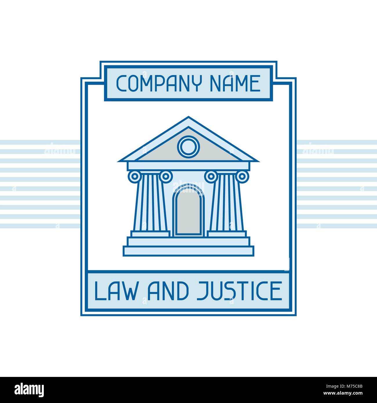 Law and justice company name concept emblem Stock Vector Image & Art ...