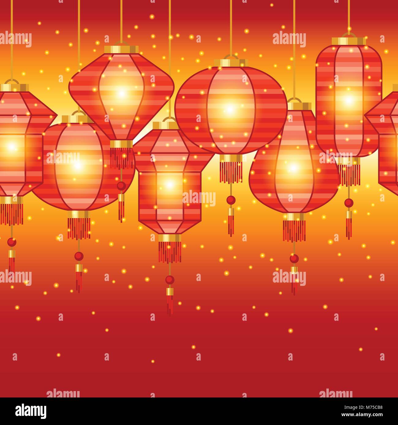 Chinese Lantern Festival Stock Vector Images - Alamy