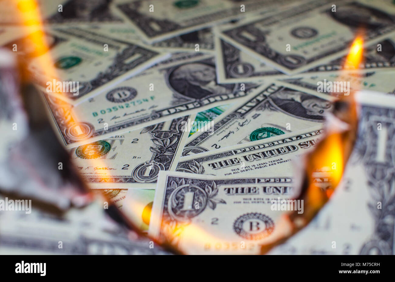 Burning One Hundred Dollar Bill High Resolution Stock Photography and ...