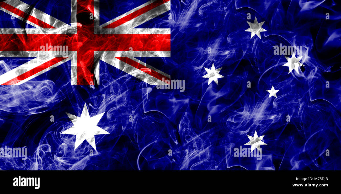 Australia smoke flag Stock Photo - Alamy