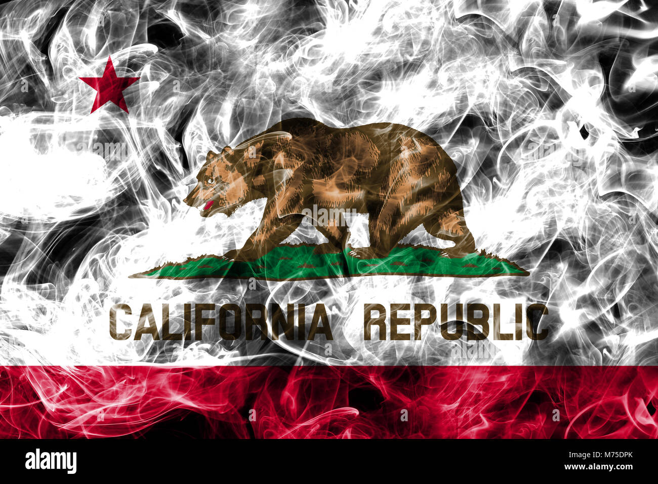 California state smoke flag, United States Of America Stock Photo - Alamy