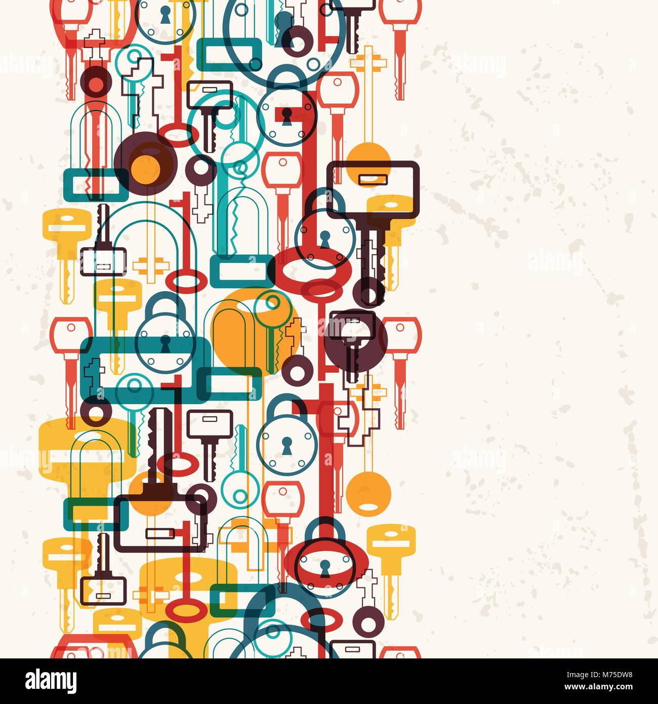 Seamless pattern with locks and keys icons Stock Vector Image & Art - Alamy