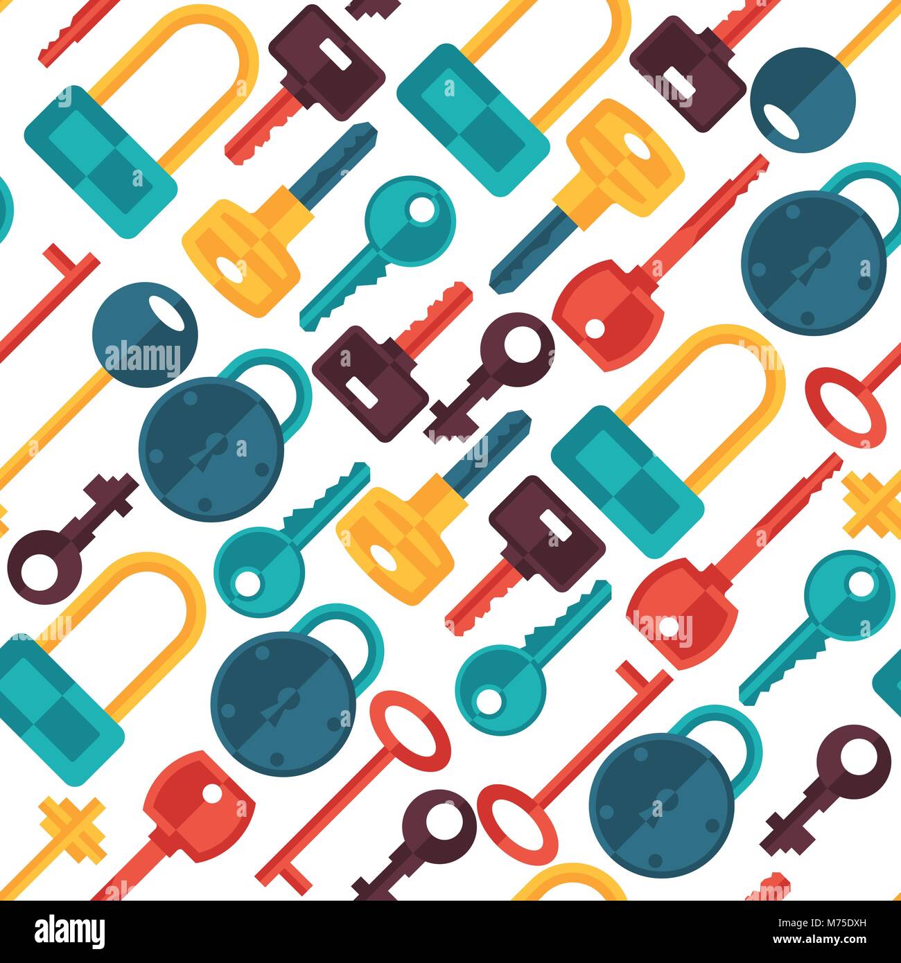 Seamless pattern with locks and keys icons Stock Vector Image & Art - Alamy
