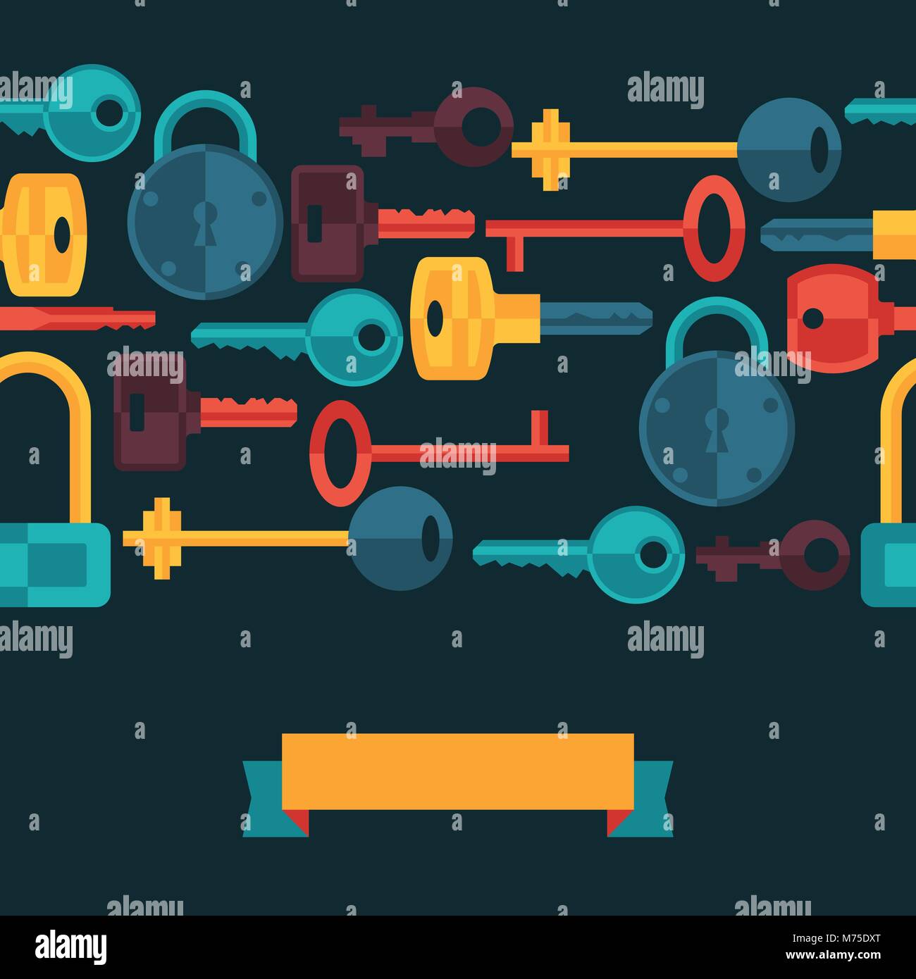 Seamless pattern with locks and keys icons Stock Vector Image & Art - Alamy