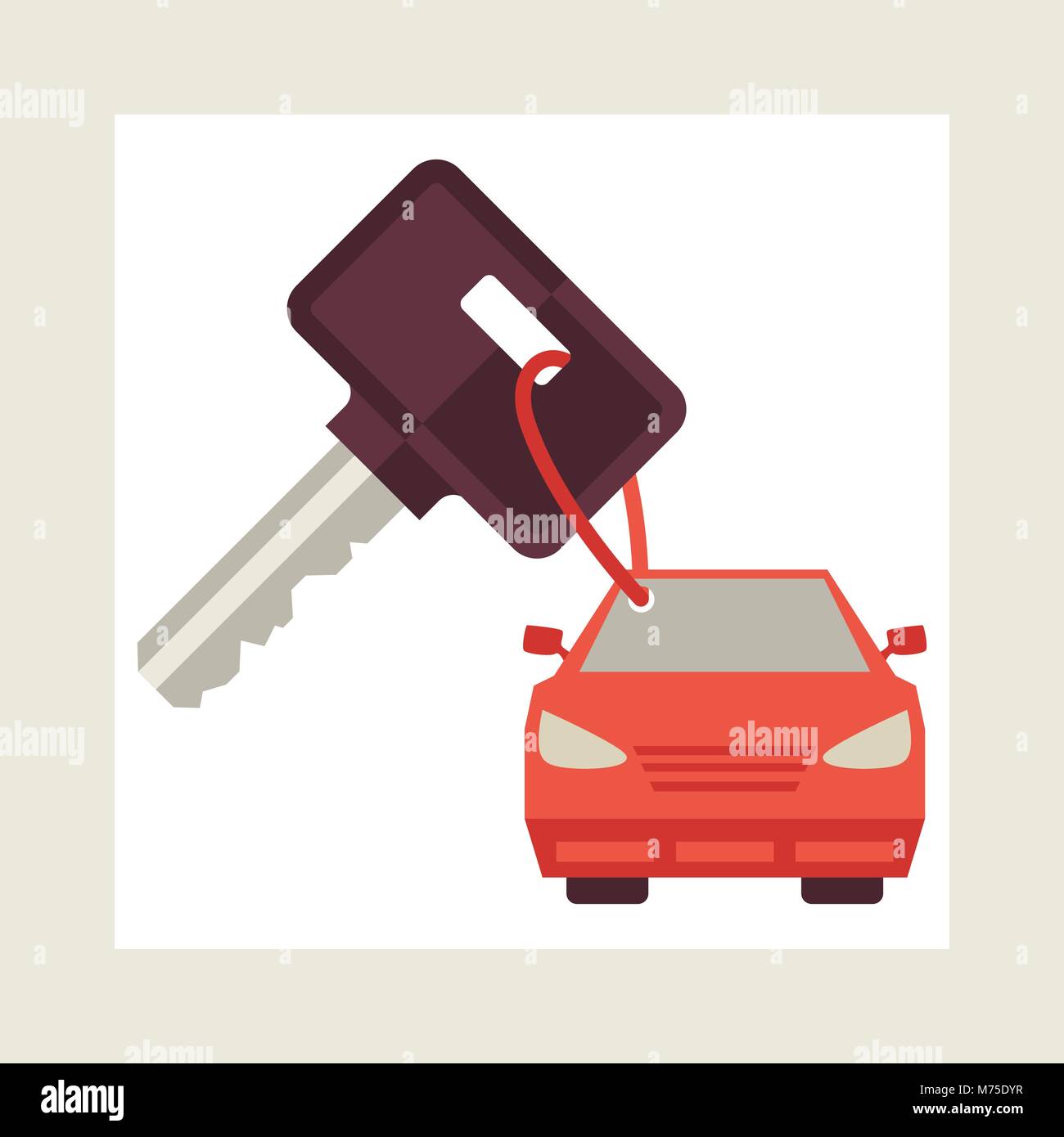 Illustration concept of auto loan in flat design style Stock Vector ...