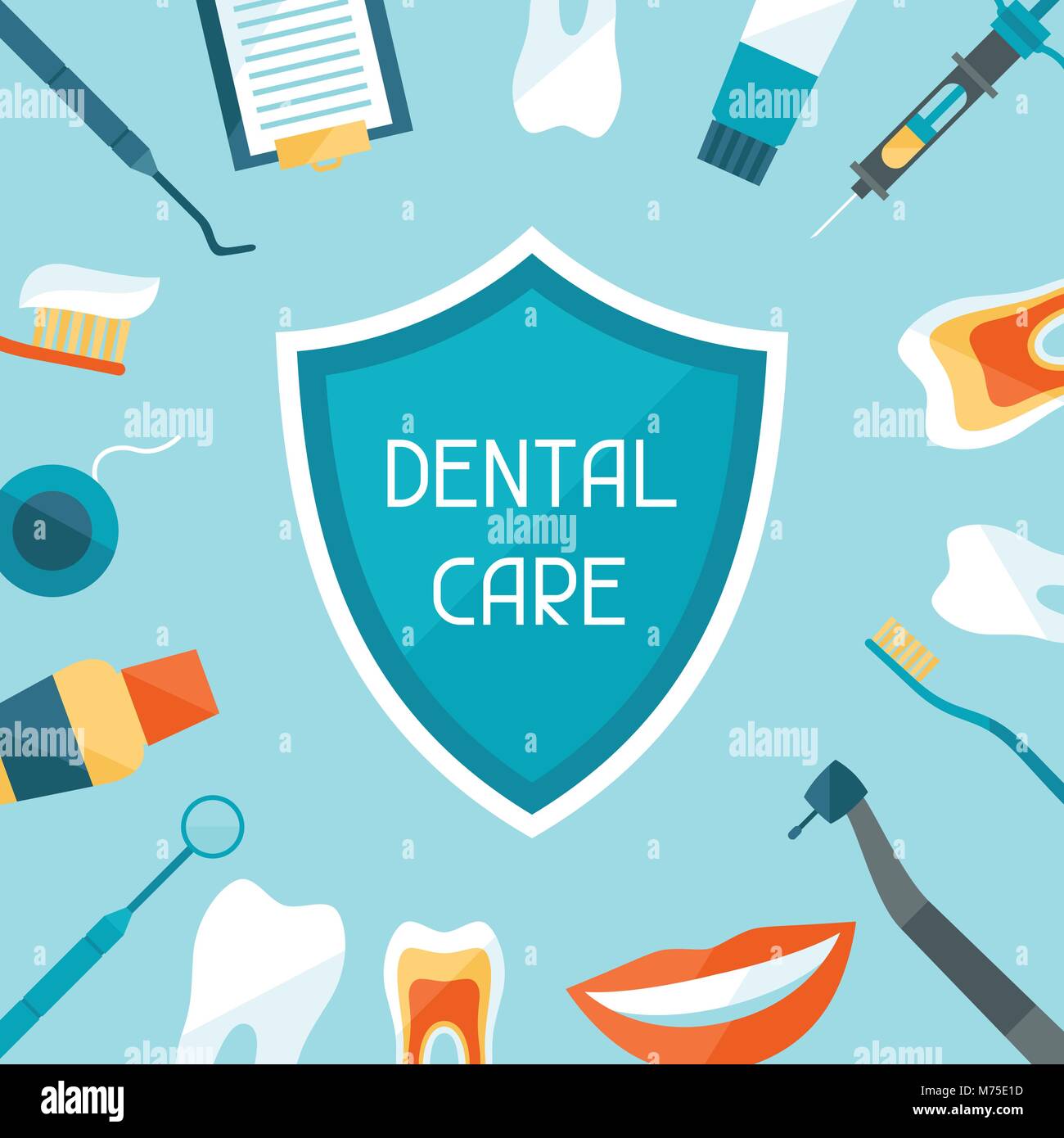 Medical background design with dental icons Stock Vector Image & Art ...