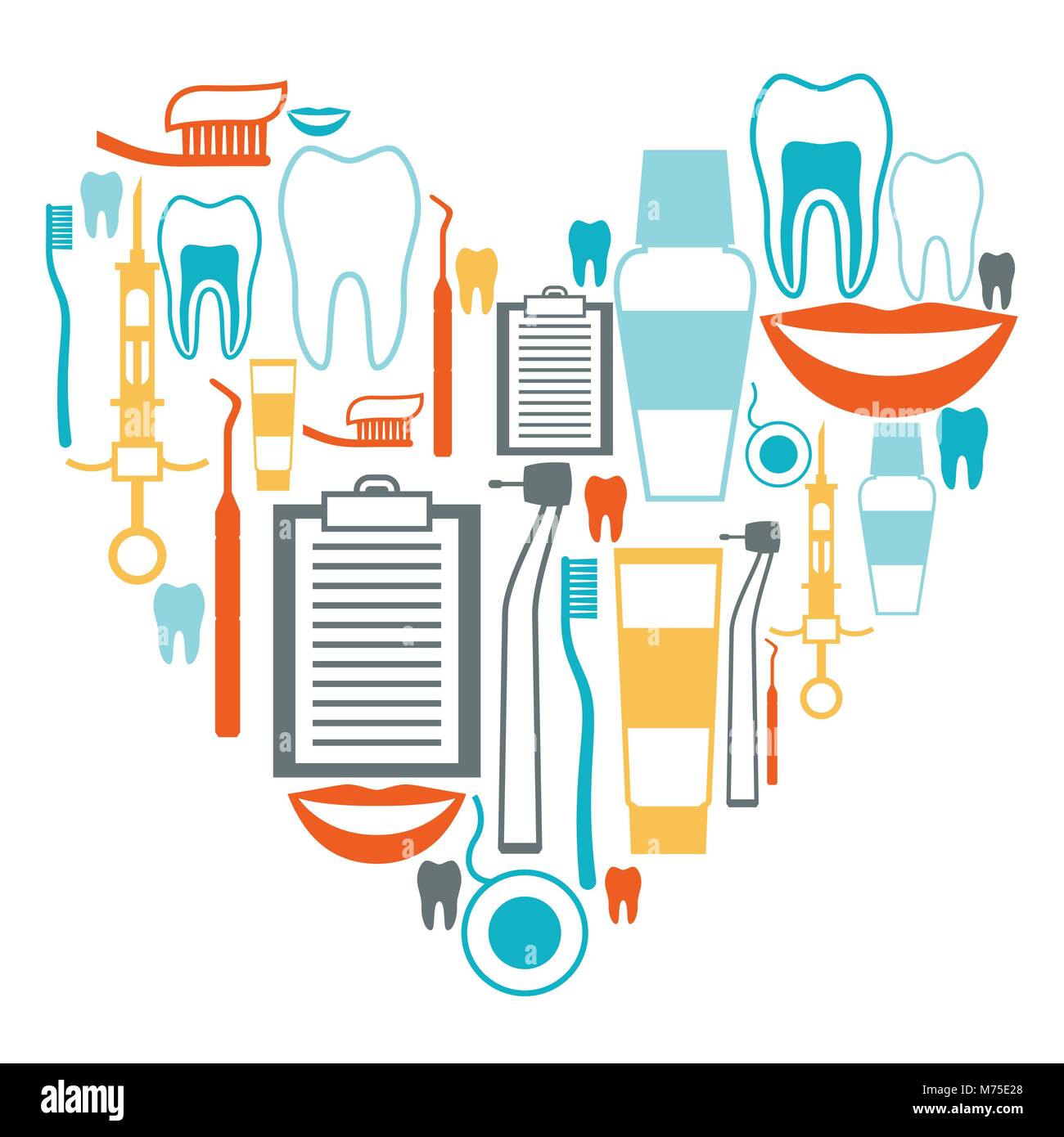 Medical background design with dental icons Stock Vector Art ...