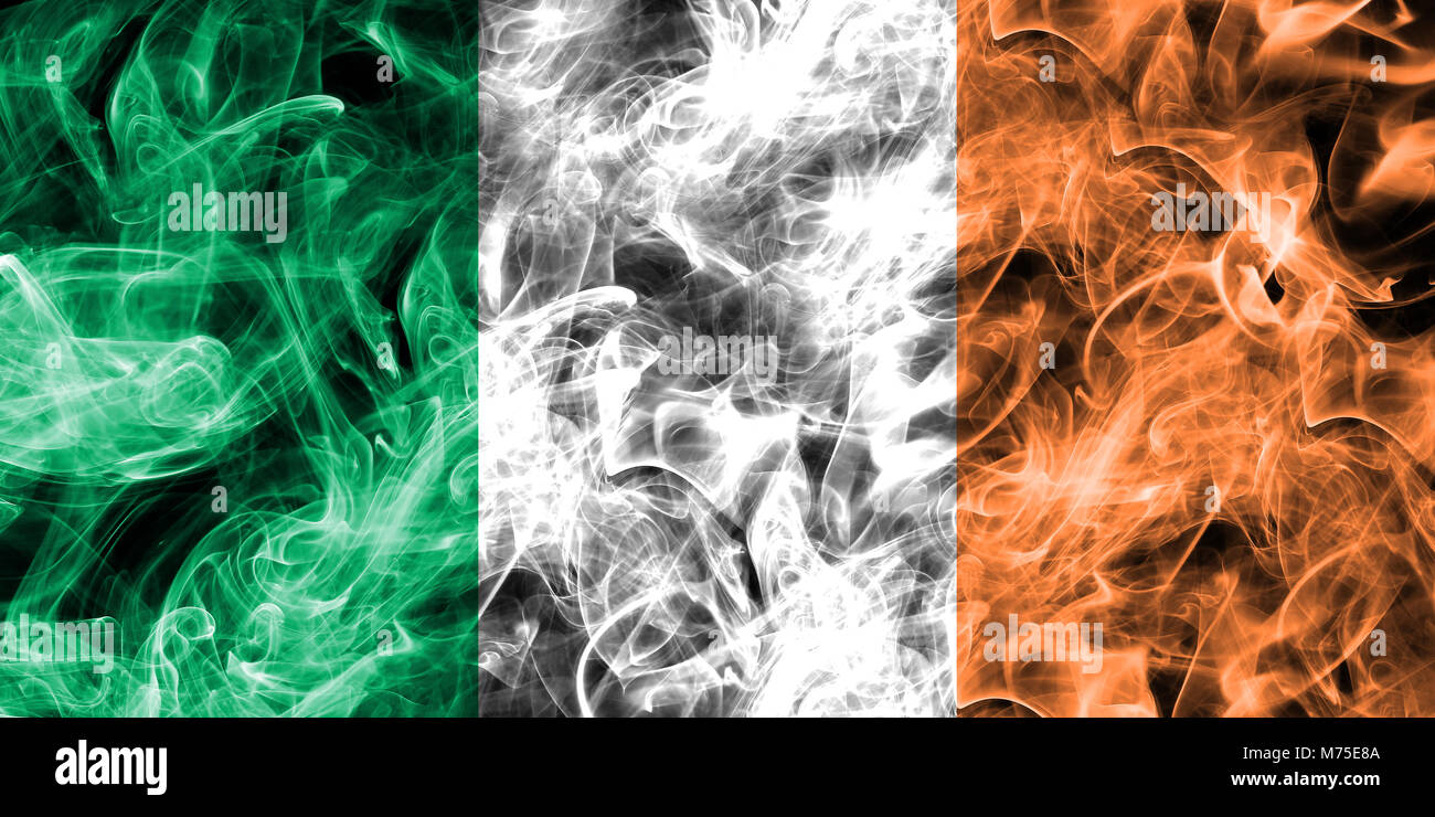 Ireland smoke flag Stock Photo - Alamy