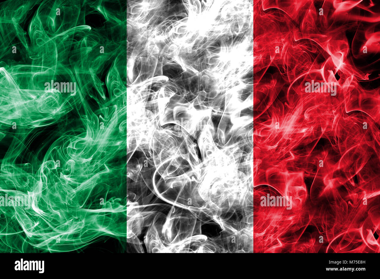 Italy smoke flag Stock Photo - Alamy