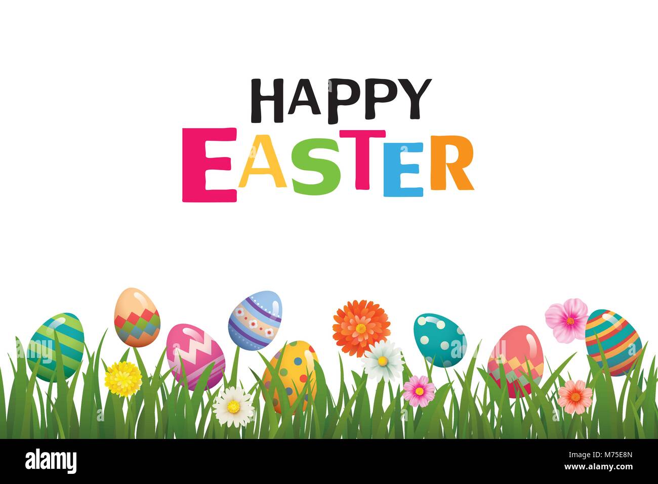 Happy easter egg background template.Can be used for greeting card, ad ...