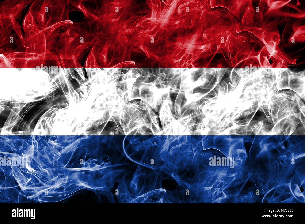 Netherlands smoke flag Stock Photo - Alamy