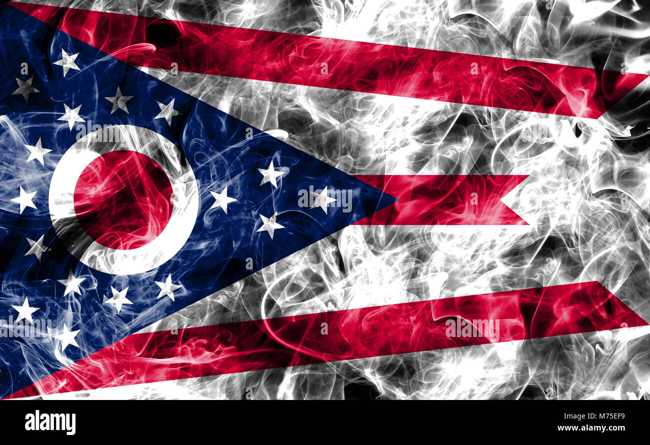 Ohio state smoke flag, United States Of America Stock Photo - Alamy