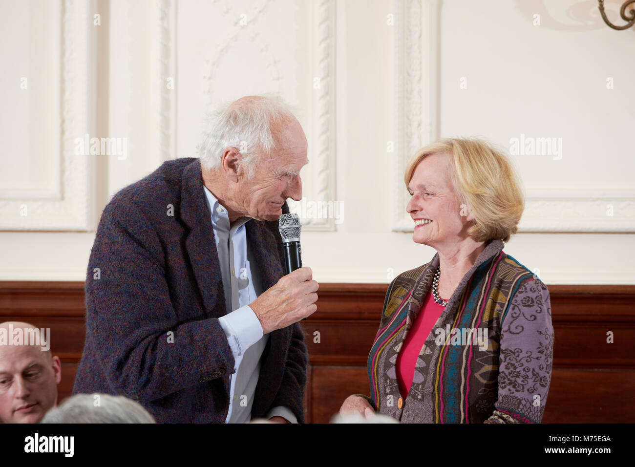 Peter Snow and Ann MacMillan The Oldie Literary Lunch 06/03/18 Stock ...