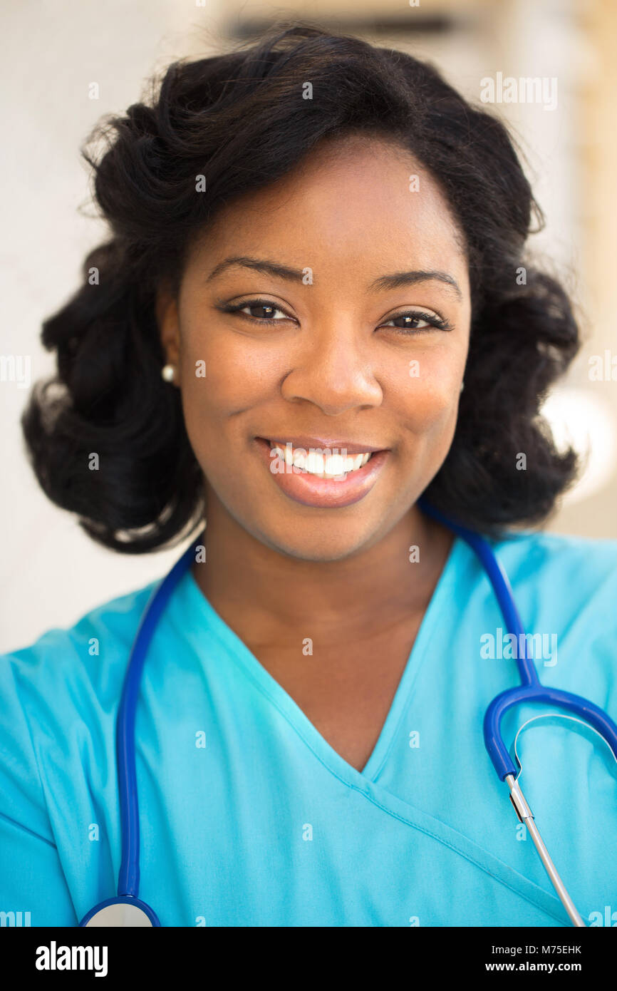 Beautiful young african female doctor hi-res stock photography and ...