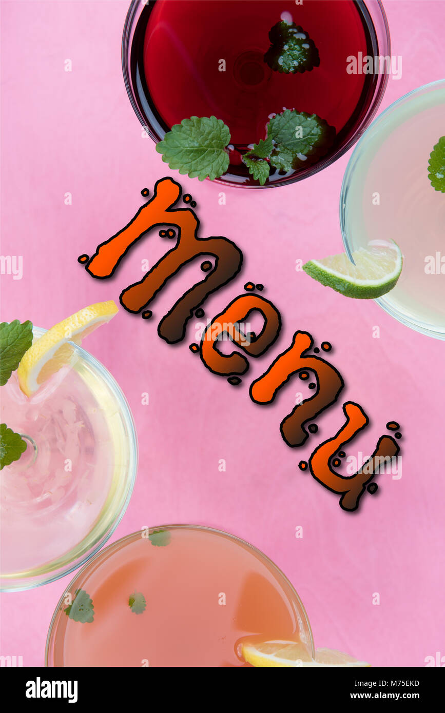 BAR on the background of colorful drinks Stock Photo - Alamy