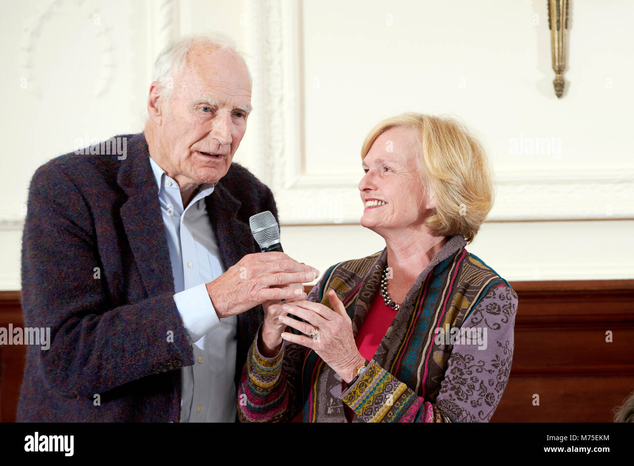 Peter Snow and Ann MacMillan The Oldie Literary Lunch 06/03/18 Stock ...